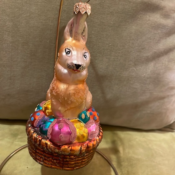 Christopher Radko | Holiday | Christopher Radko Bunny In Easter Egg Basket | Poshmark